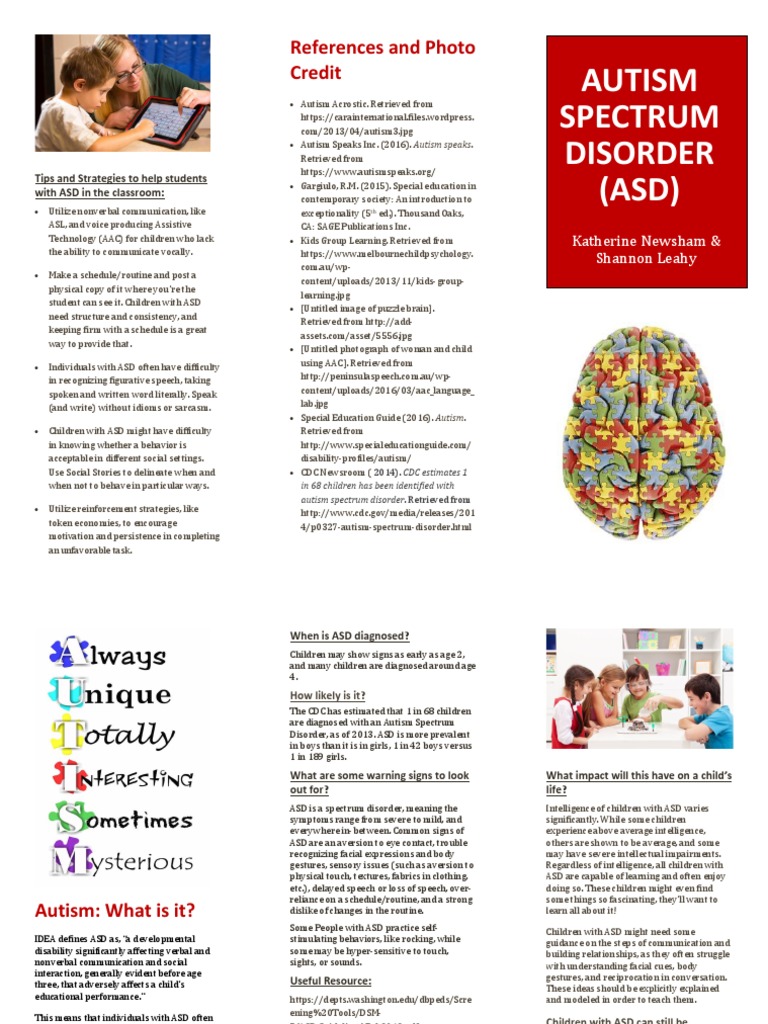 Disability Brochure | PDF | Autism Spectrum | Spectrum Disorder