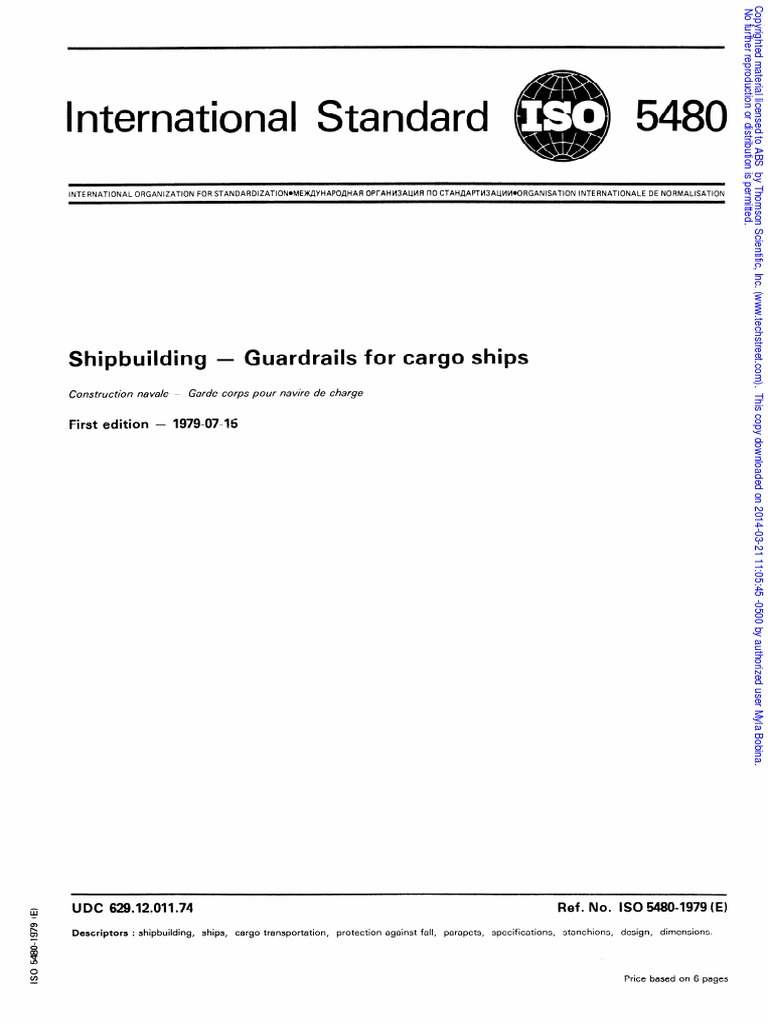 Guard Rails For Cargo Ship | PDF | Screw | Science