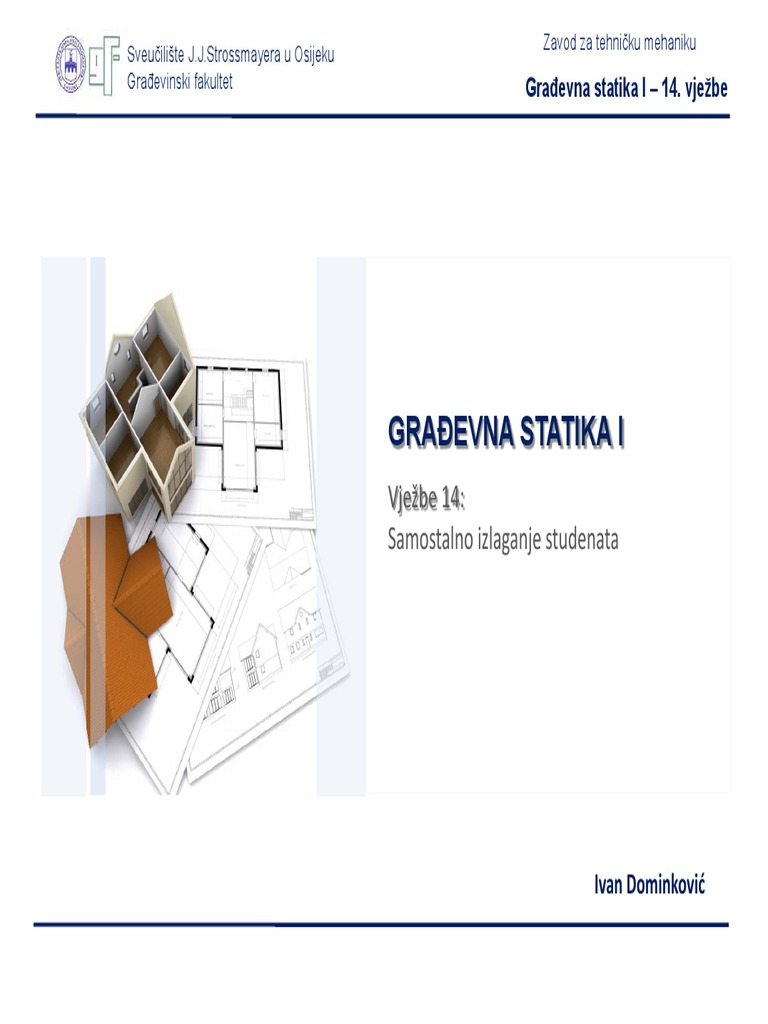 Građevinska Statika 1 - Utjecajne Linije | PDF