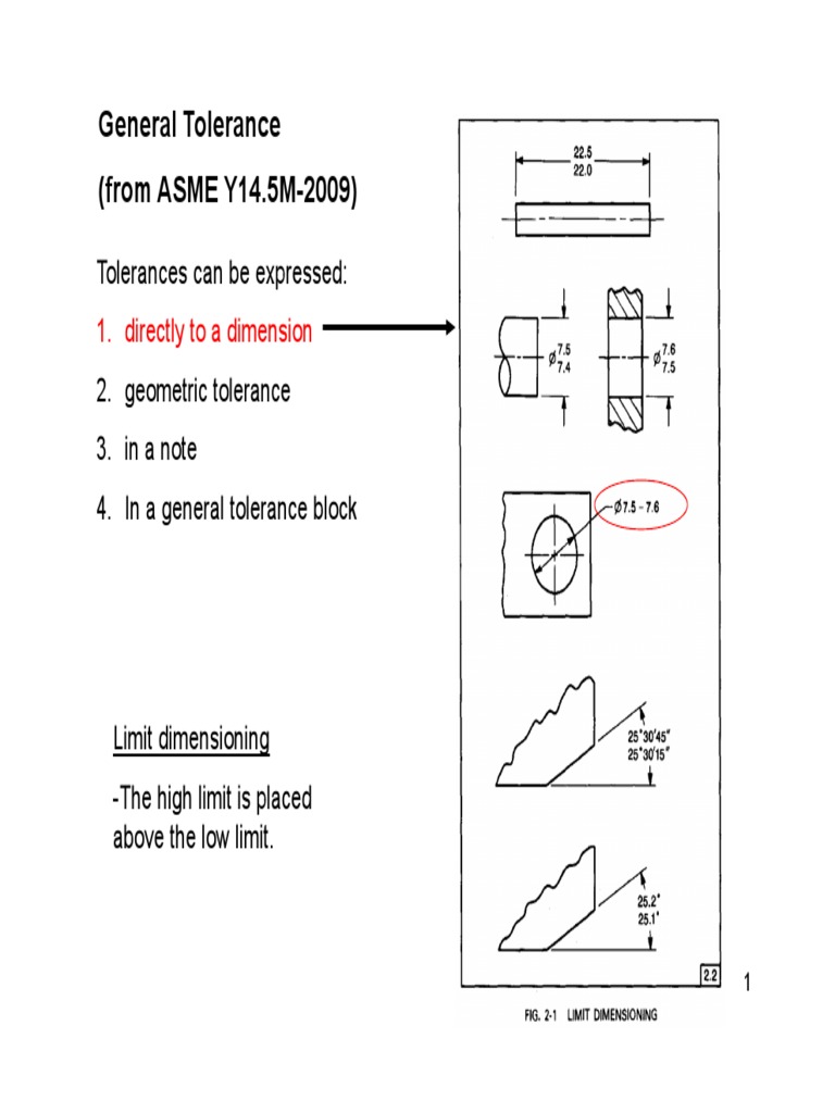 ASME Y14.5M-2009 General Tolerances | PDF | Technology & Engineering