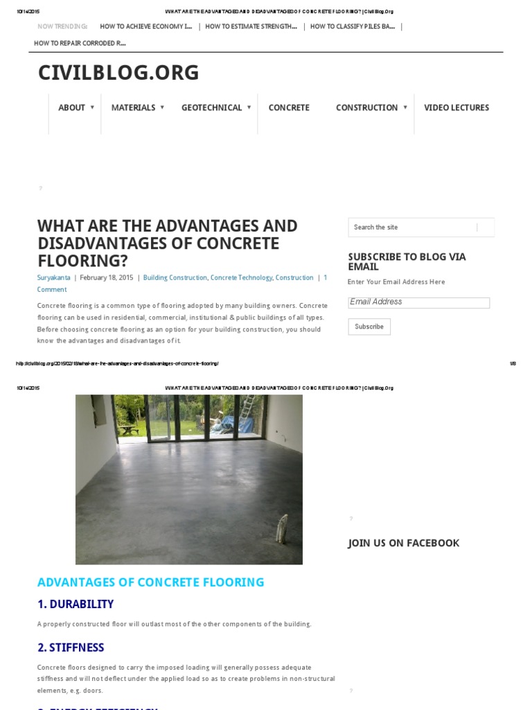 What Are The Advantages and Disadvantages of Concrete Flooring ...