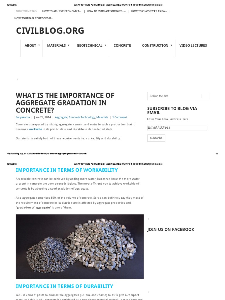 What Is The Importance of Aggregate Gradation in Concrete - Civilblog ...