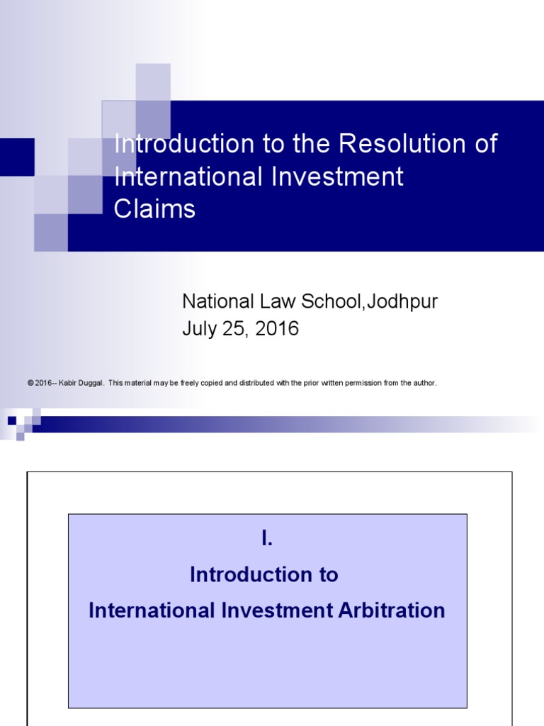 International Investment Claims Overview | PDF | Arbitration | Common Law