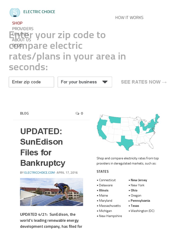 SunEdison Reportedly Prepares For Bankruptcy | PDF | Economies | Energy And Resource