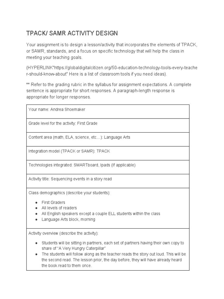 Tpack Lesson Plan | PDF | Common Core State Standards Initiative ...