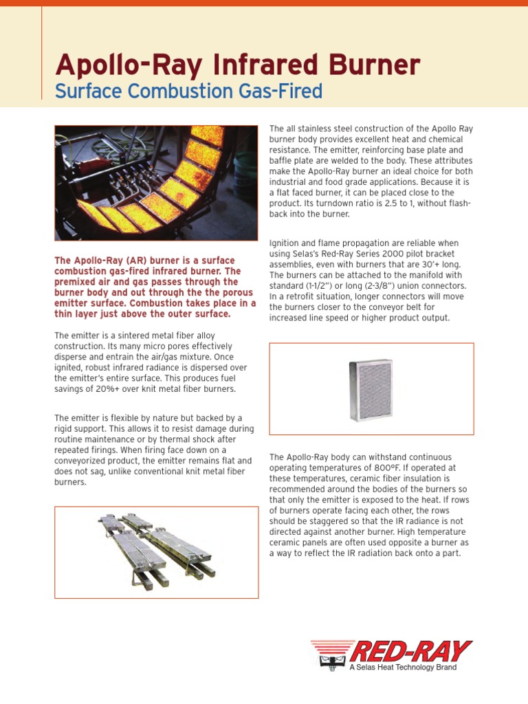 Apollo-Ray Infrared Burner | PDF