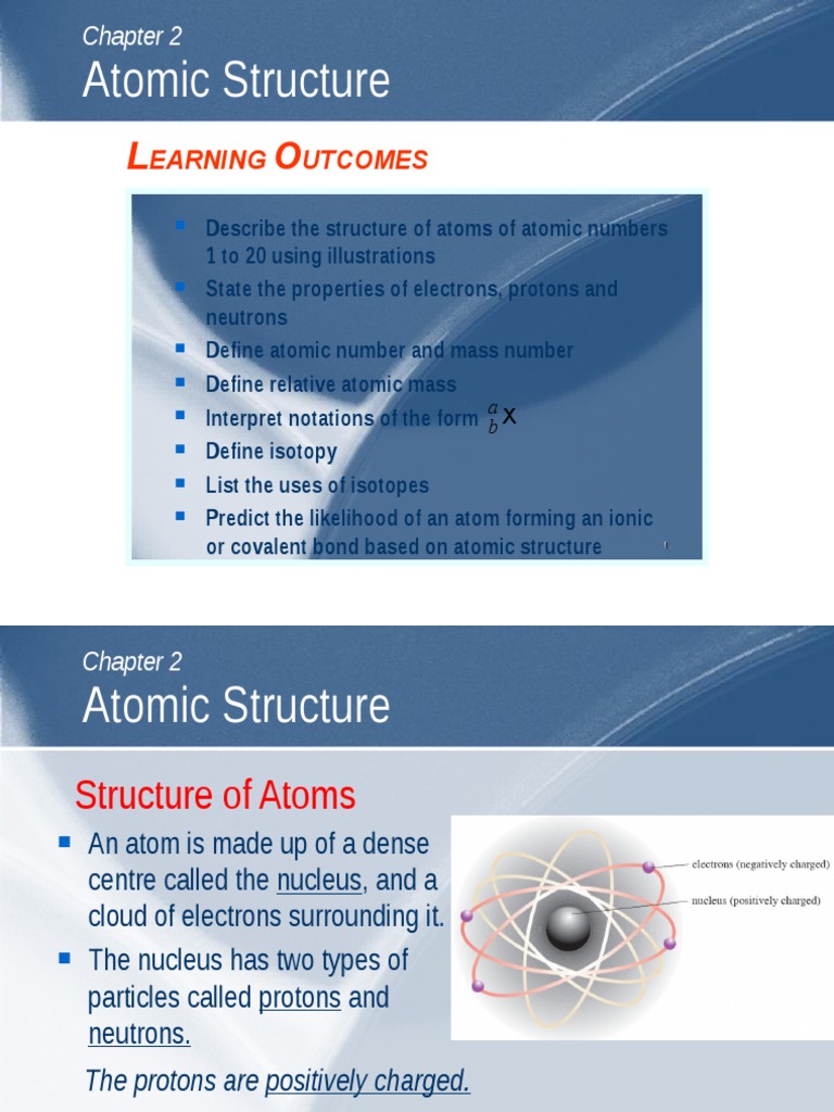C02 Atomic Structure | PDF | Atoms | Ion