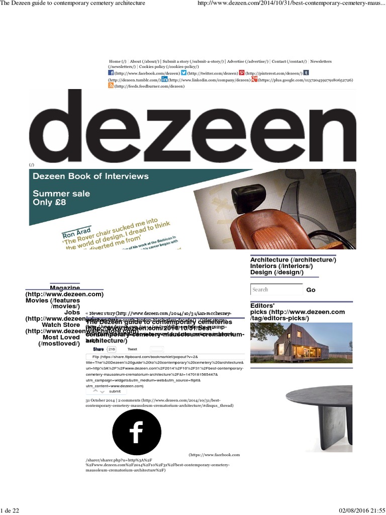 The Dezeen Guide To Contemporary Cemetery Architecture | PDF ...