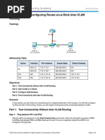 Tarea PT 4.2.7 - Packet Tracer - Configure Router-On-A-Stick Inter-VLAN Routing | PDF