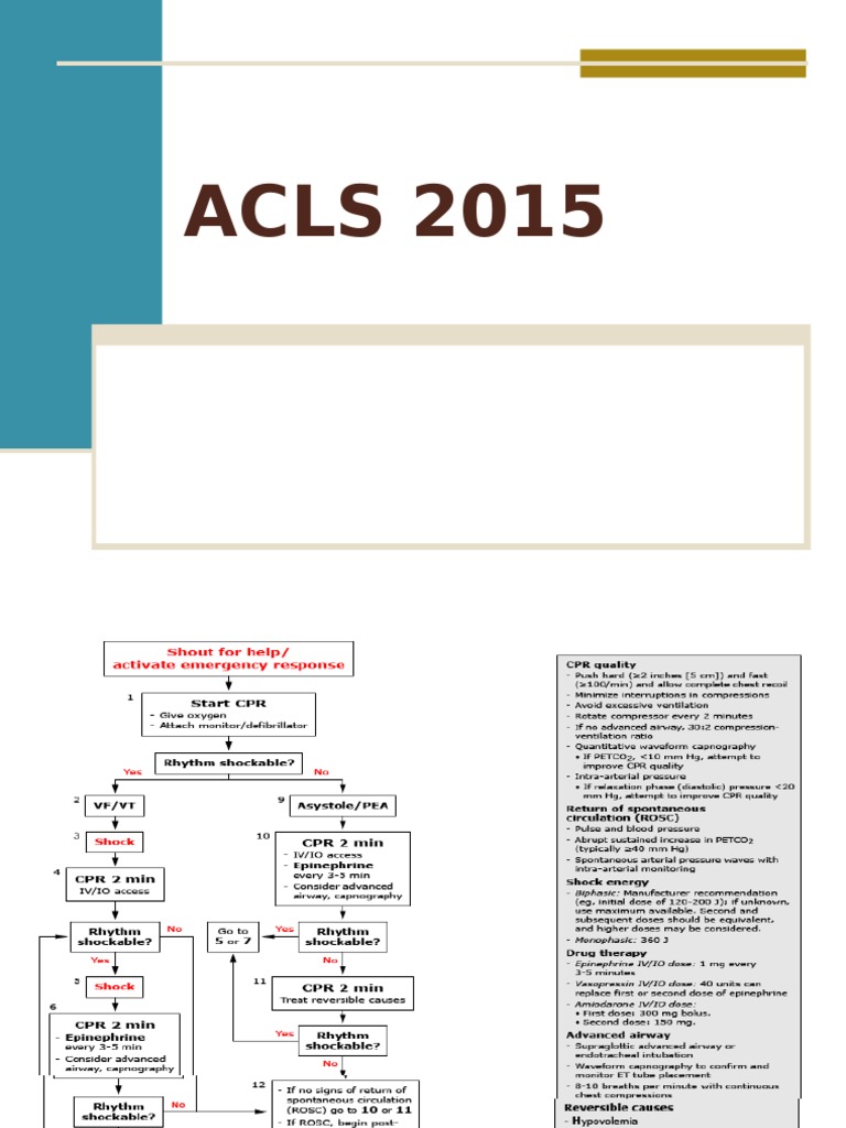Acls 2015 | PDF | Cardiopulmonary Resuscitation | Heart
