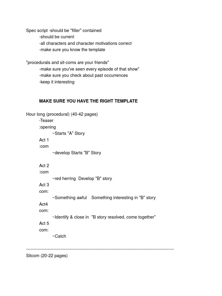 Mastering the Spec Script: A Comprehensive Guide to Creating Accurate ...