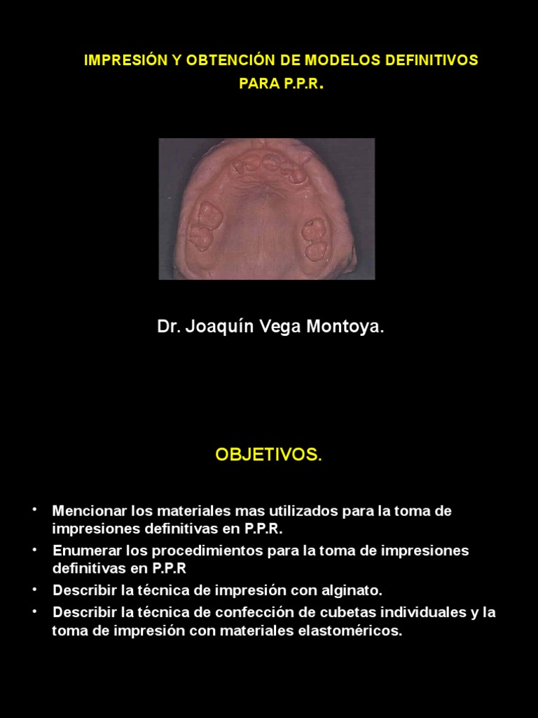 Impresión Definitiva y Modelo Modificado PPR 2005 | PDF | Diente humano ...