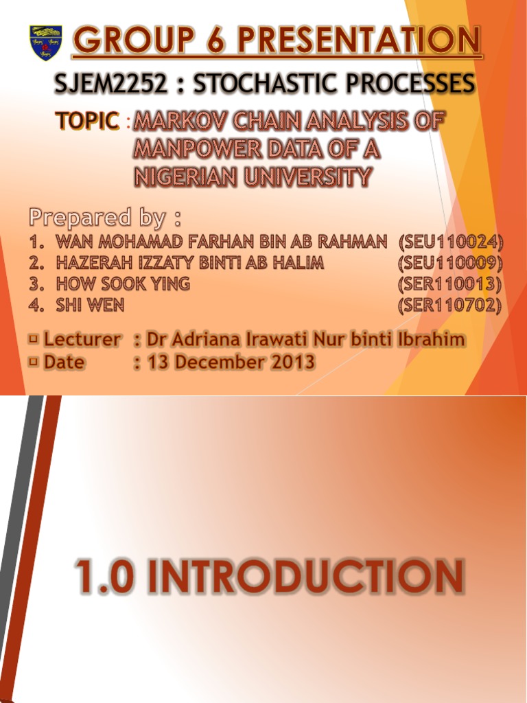 Sjem2252: Stochastic Processes | PDF | Markov Chain | Applied Mathematics