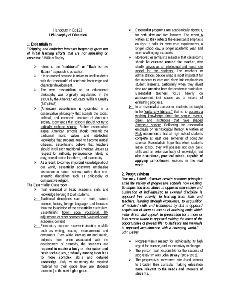 7 Philosophy of Education | PDF | Constructivism (Philosophy Of ...