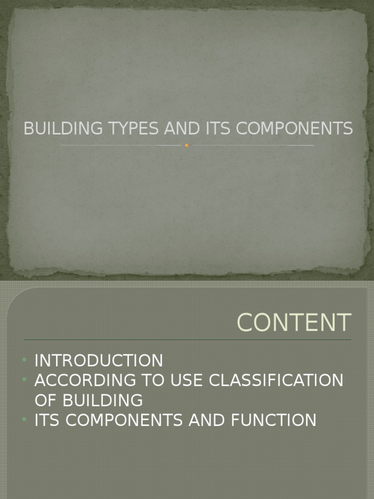Building Types and Components | PDF | Building | Dwelling