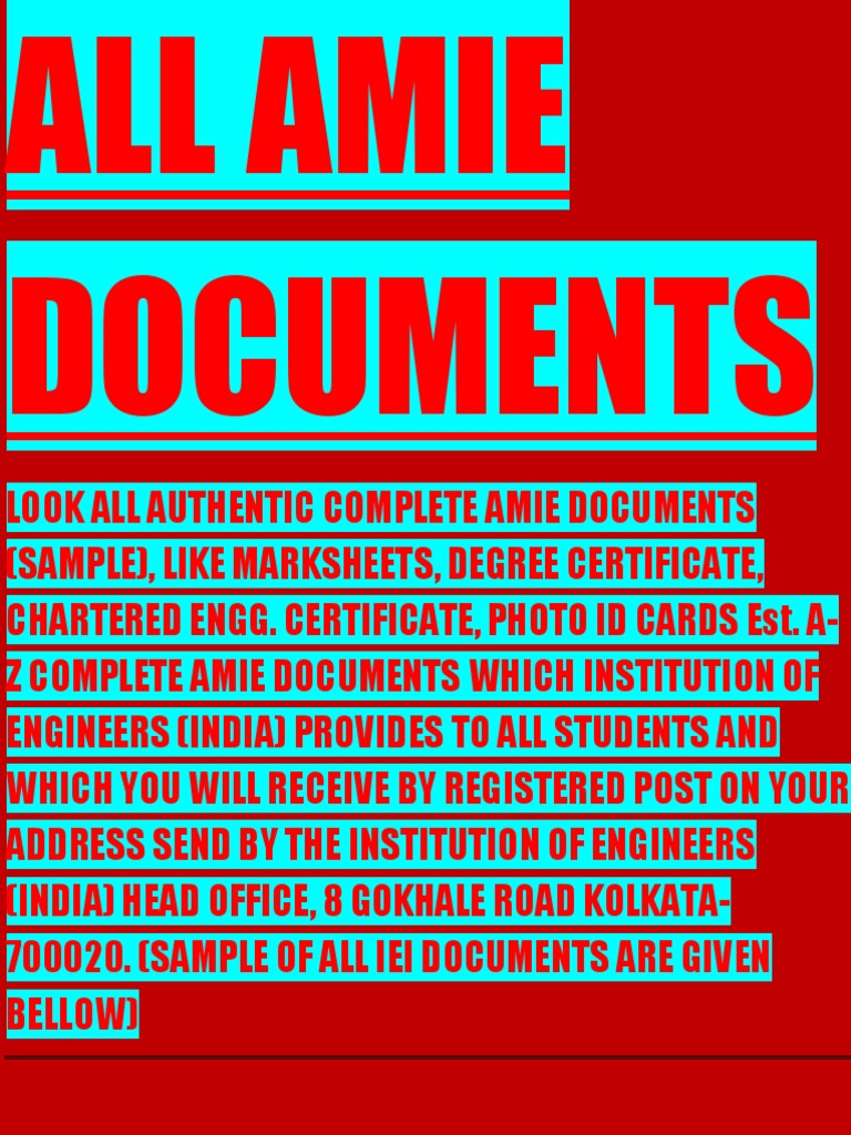 Amie Sample Certificate 5-Documents and Passing Record
