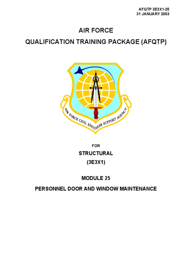 Military - US Air Force - AFQTP - 3E3X1-25 - Structural, Concrete ...