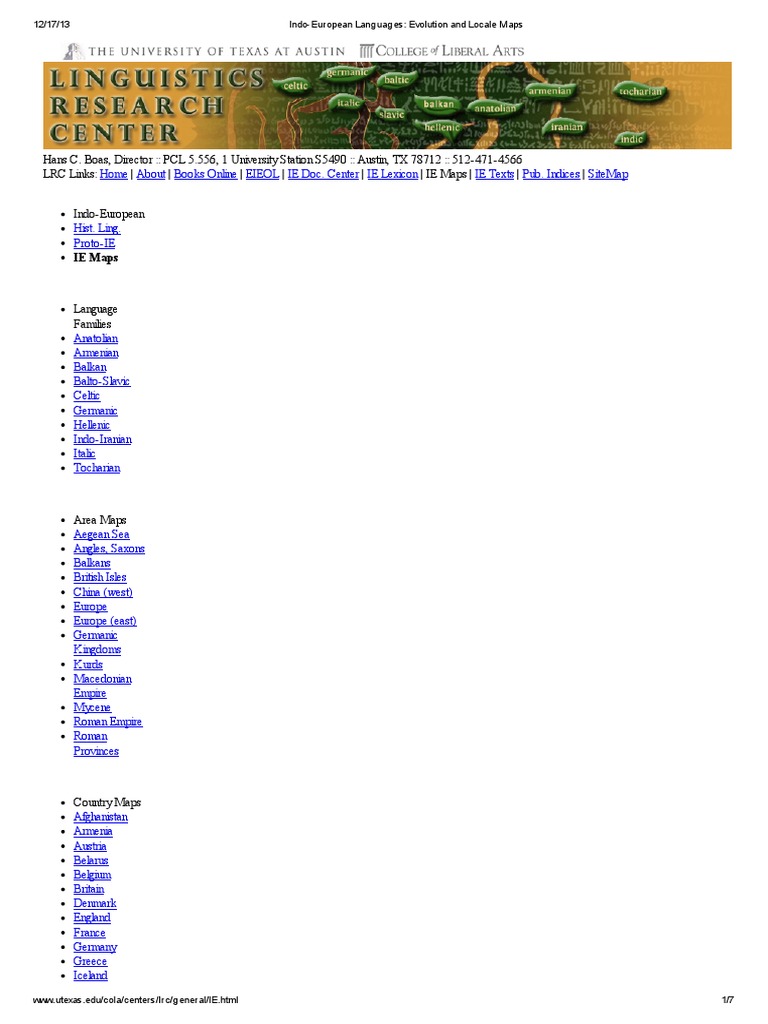 Indo-European Languages - Evolution and Locale Maps | PDF | Greek ...
