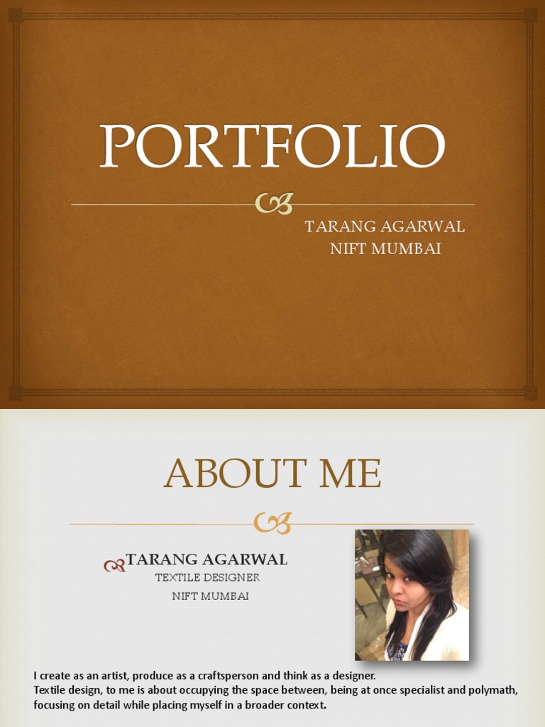 Textile Design Portfolio Cover Page