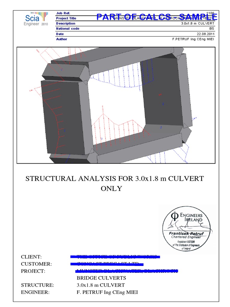 Box Culvert Calculation As Per BD3101 | PDF | Precast Concrete | Structural Load