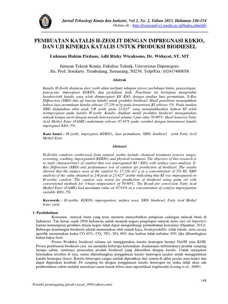 J-Metode Impregnasi Untuk Sint Zeolit PDF | PDF