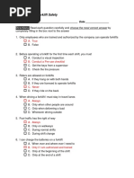 Excavator Operator Written Test Guide | PDF | Test (Assessment ...