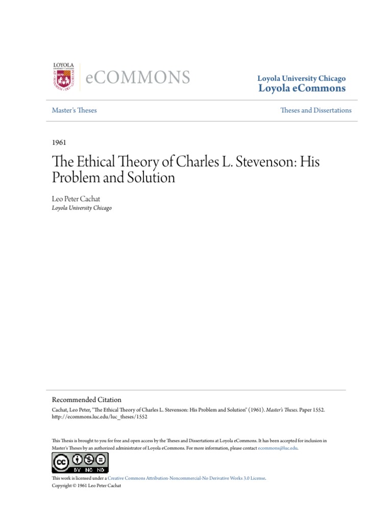 Theory of Charles L. Stevenson | PDF