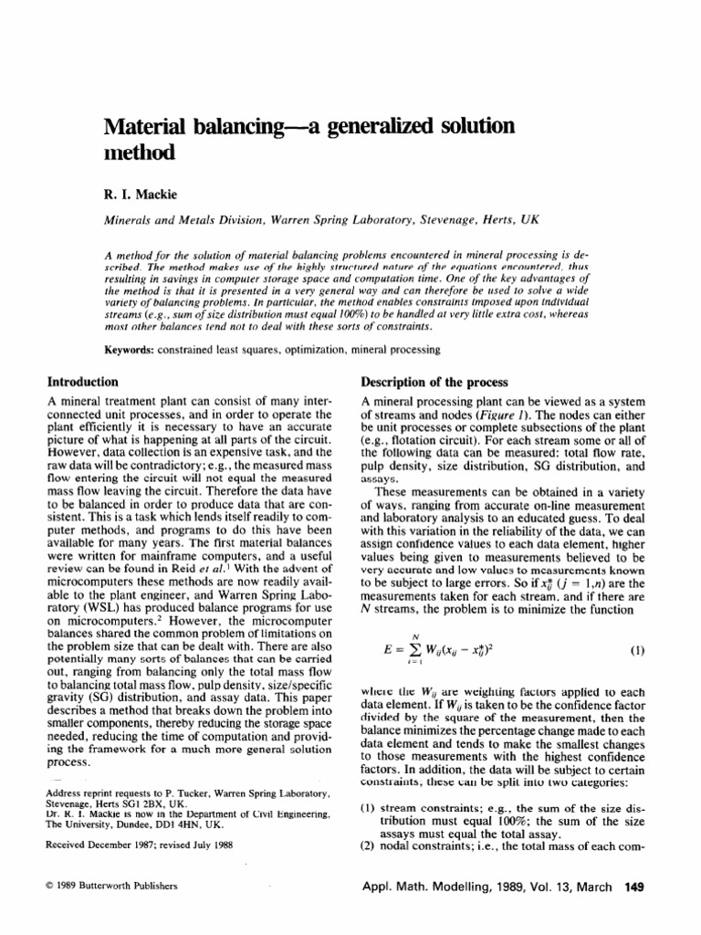 Material Balancing Made Efficient: A Generalized Solution Method for ...