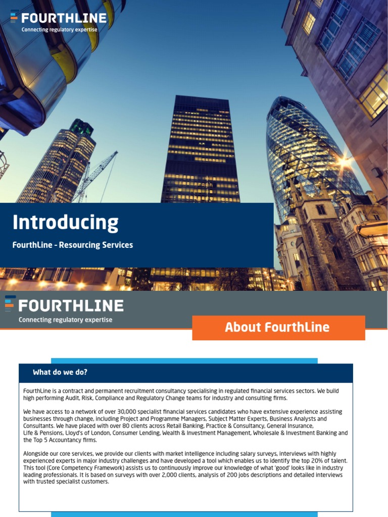 FourthLine Practice Overview | PDF | Consultant | Regulatory Compliance