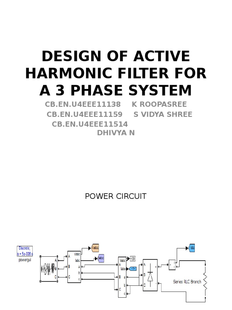 Design of Active Harmonic Filter For A 3 | PDF