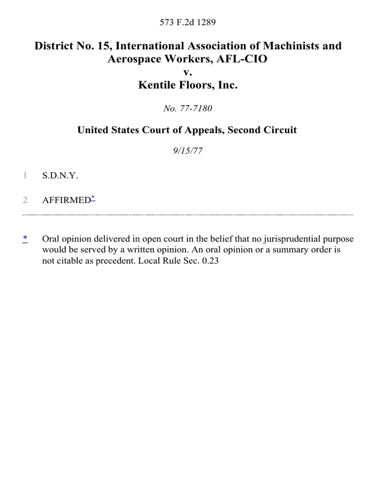 District No. 15, International Association of MacHinists and Aerospace ...