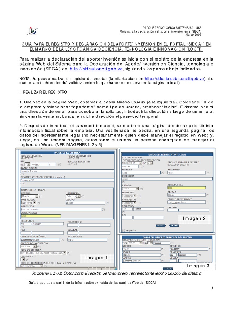 Guia para Declaracion FONACIT | PDF | Contraseña | Correo electrónico