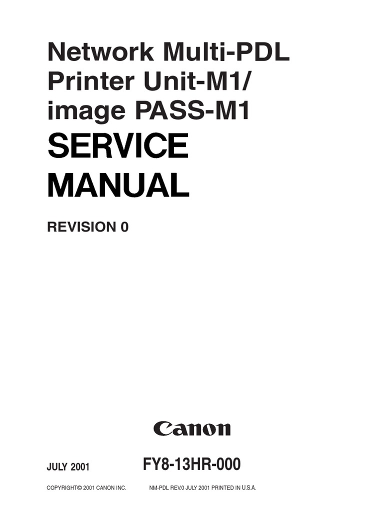 ImagePASS M1, Network Multi-PDL Printer Unit M1 Service Manual | PDF | Personal Computers ...
