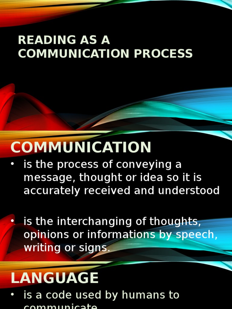 Reading as a Communication Process