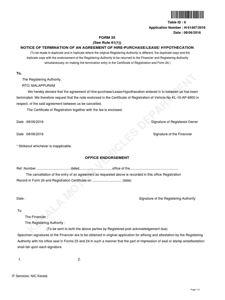 Form 35 H 414672016 | PDF | Lease | Government