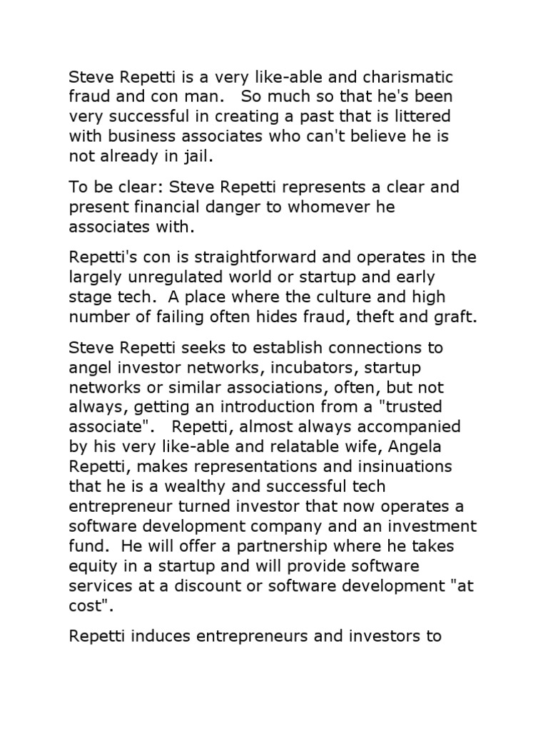 Steve Repetti and Radweb Technologies Explainer | PDF | Startup Company ...