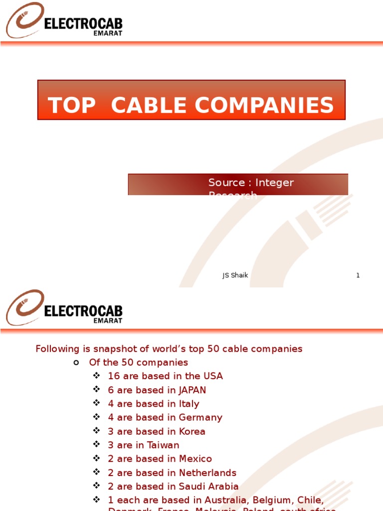 World Top 50 Cable Companies | PDF | Business | Technology & Engineering