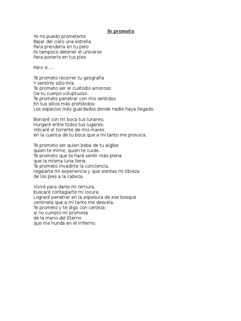 Te Prometo | PDF