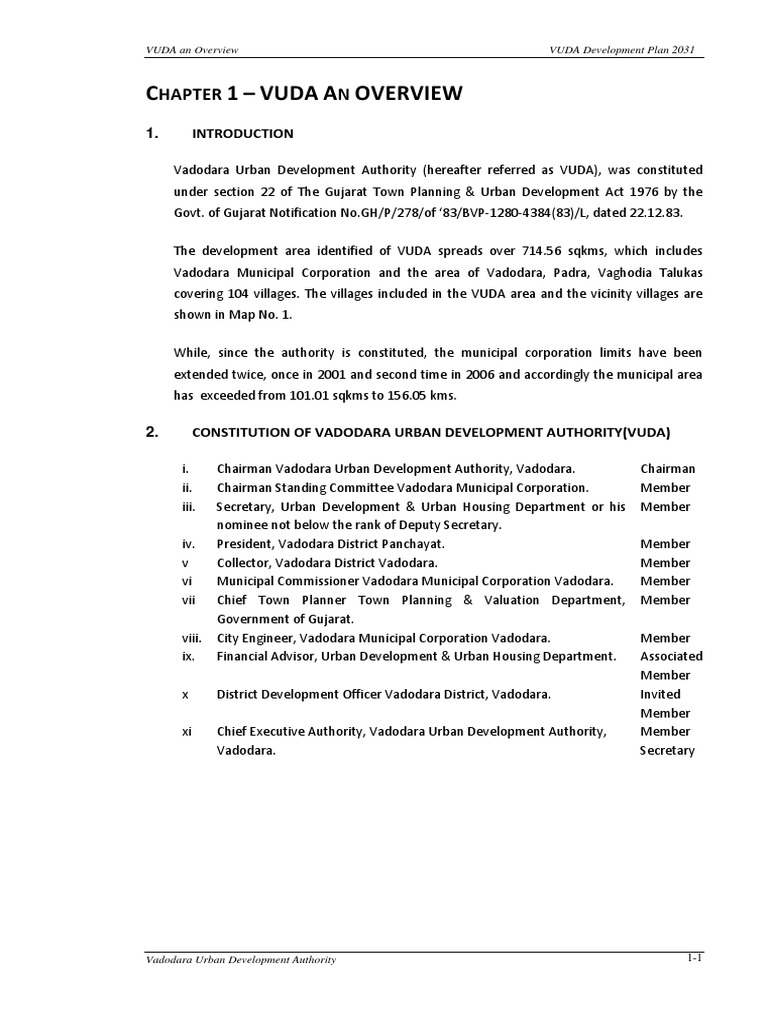 ch1 VUDA Function | PDF | Urban Planning | Government