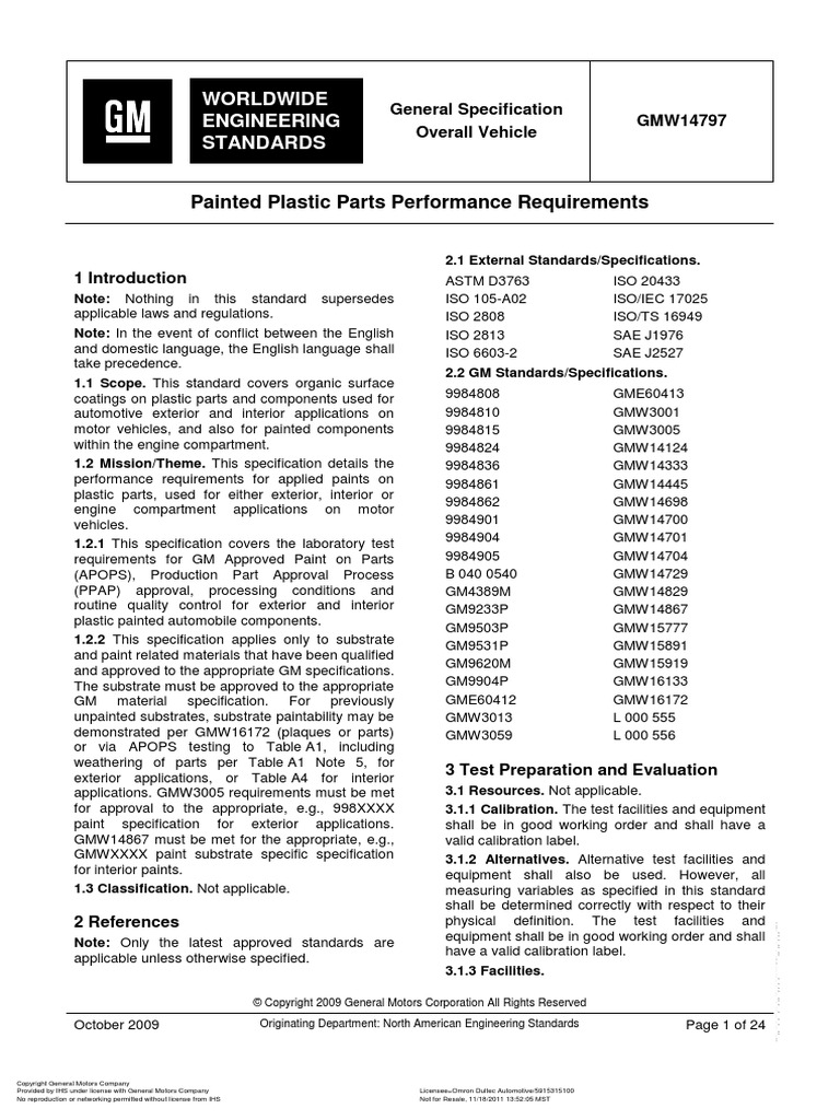 GMW15340 | PDF | Specification (Technical Standard) | Paint