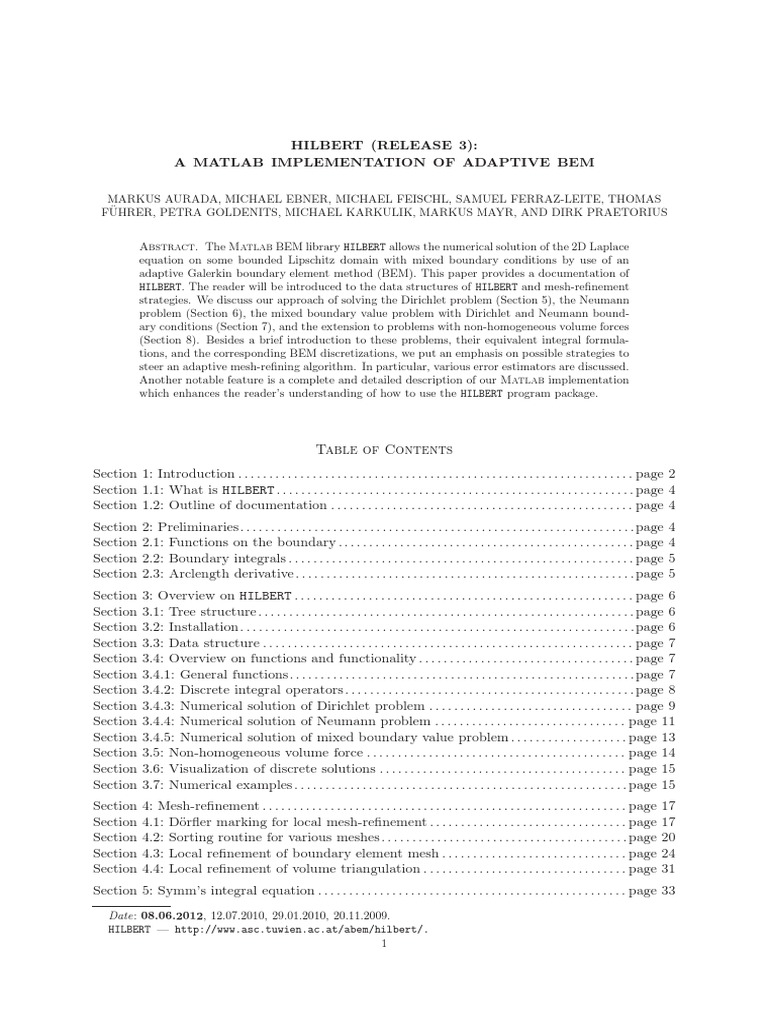 A Matlab Implementation Of Adaptive Bem Pdf Numerical Analysis Boundary Value Problem