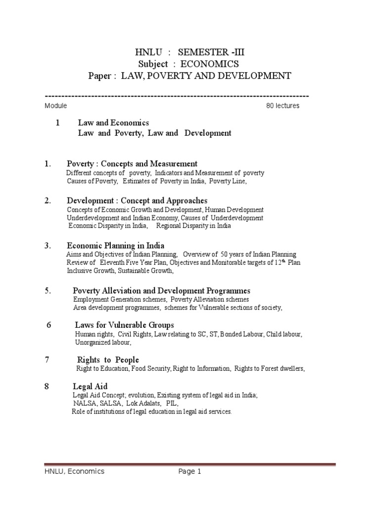 Law, Poverty and Development | PDF