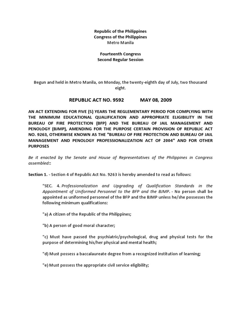 RA9592 | PDF | United States House Of Representatives | United States ...