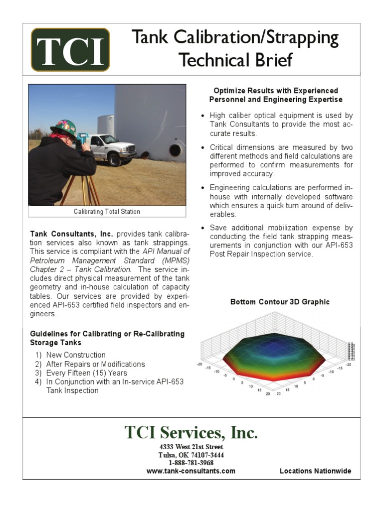 Tank Calibration and Strapping Services | PDF | Calibration | Tanks