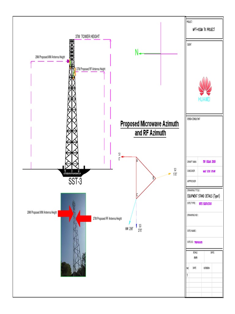 Proposed Microwave Azimuth and RF Azimuth: 37M Tower Height | PDF