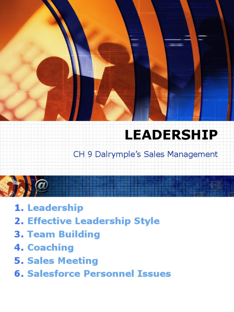 Leadership in Sales Management | PDF | Leadership | Sales