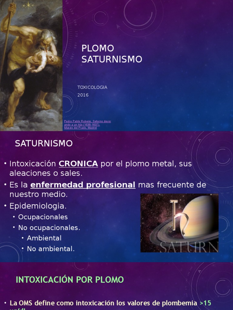01 SATURNISMO ppt | Especialidades Medicas | Medicina CLINICA