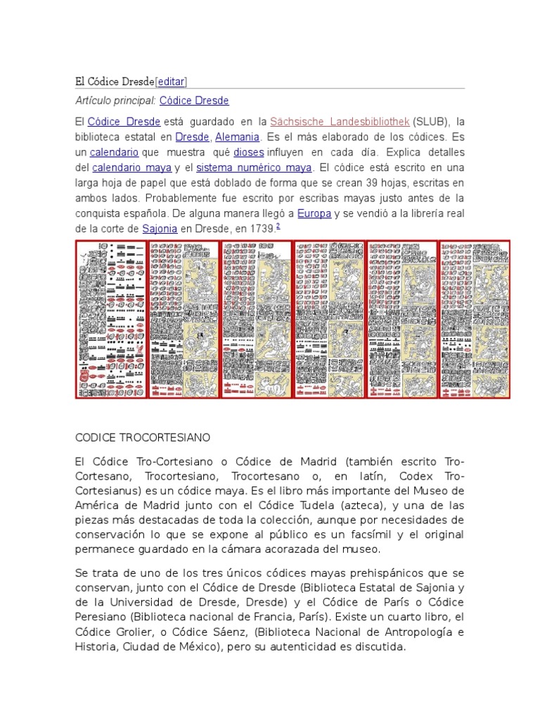 El Códice Dresde | PDF | Mesoamérica | Cultura (general)
