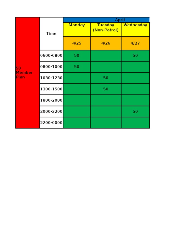 Training Schedule | PDF