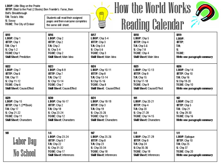 Htwwreadingcalendar | PDF